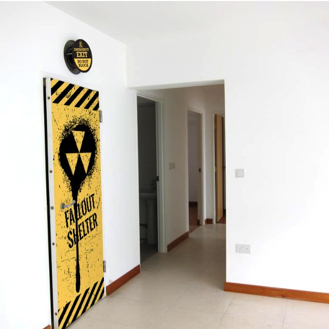 Fallout Shelter Residential Door Art Bomb Shelter Sticker Design ...
