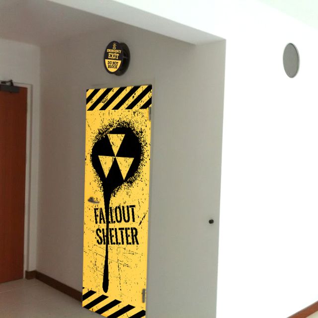 Fallout Shelter Residential Door Art Bomb Shelter Sticker Design ...