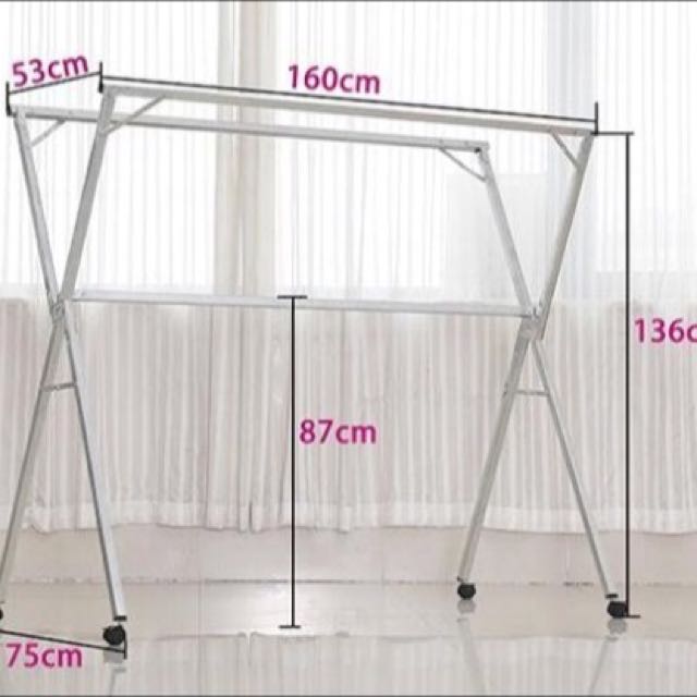 Foldable Laundry Rack With Removable Rollers, Furniture & Home Living ...