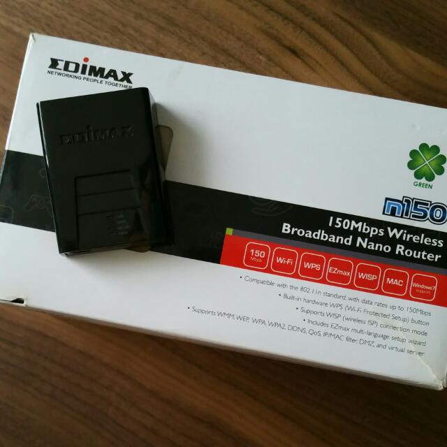 Edimax 150 Mbps Portable Nano Router, Computers & Tech, Parts ...