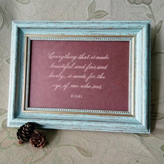 Handwritten Calligraphy Quote, Hobbies & Toys, Stationery & Craft, Art ...