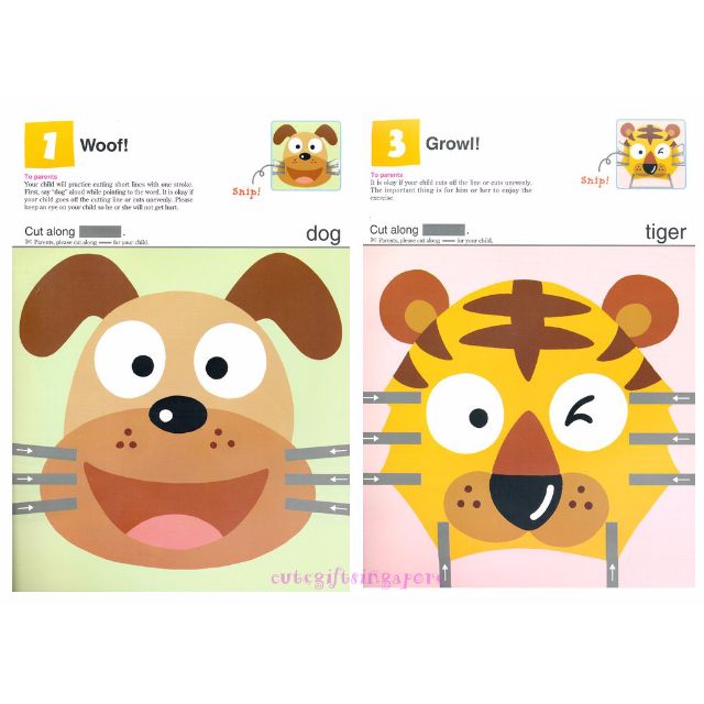 Kumon First Steps activity book workbook Let's cut paper Children ...