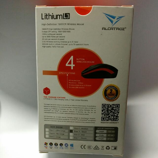 Lithium L3 High-Definition and 4 button Wireless Mouse, Computers ...