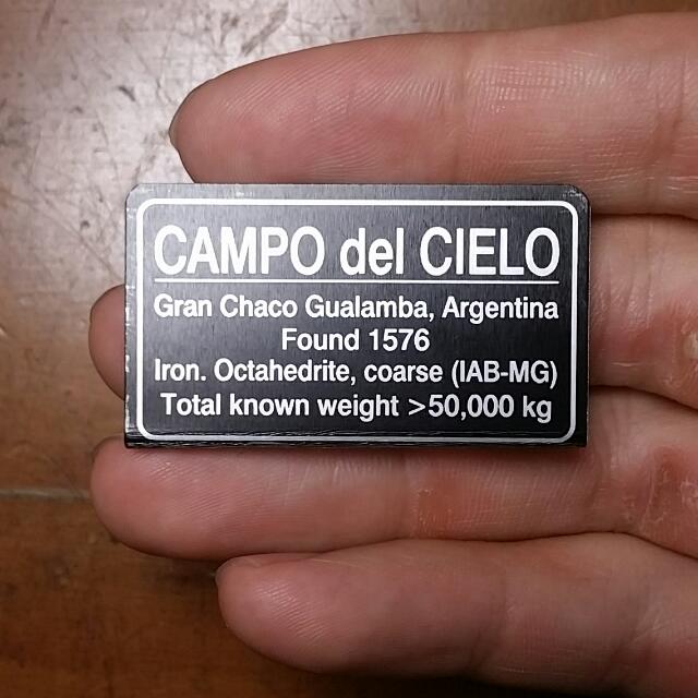 Meteorite Display Labels Metal Aluminum Standing, Furniture & Home ...