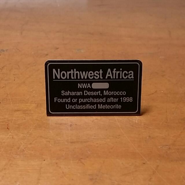 Meteorite Display Labels Metal Aluminum Standing, Furniture & Home ...