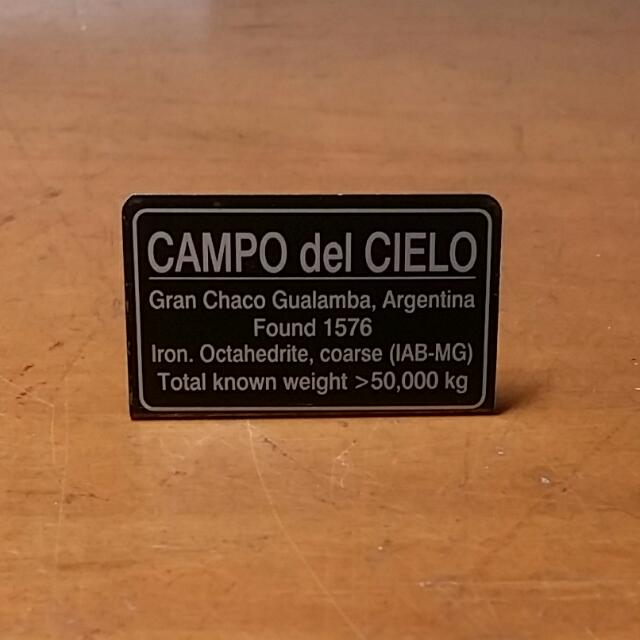 Meteorite Display Labels Metal Aluminum Standing, Furniture & Home ...