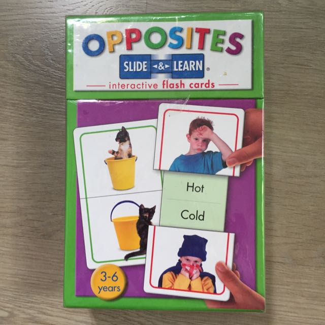 Opposites Slide & Learn Flash cards, Babies & Kids, Babies & Kids ...