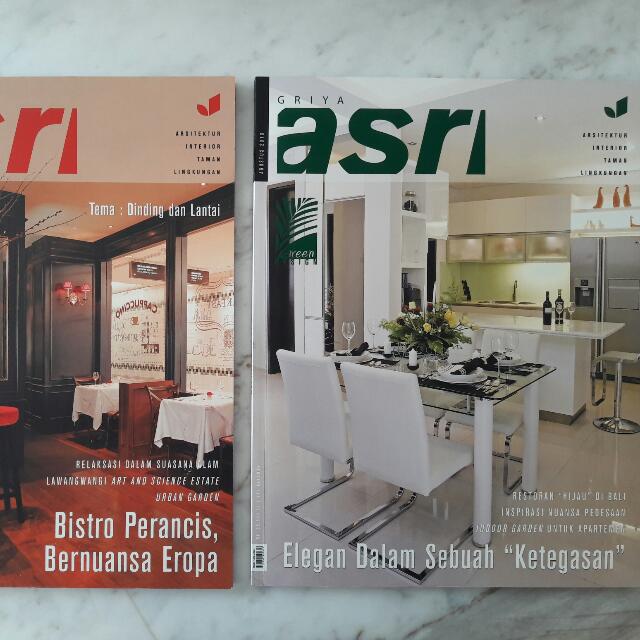 Preloved 6 in 1 Buku Majalah Griya Asri Arsitektur Interior Taman & Lingkungan 2, Buku & Alat ...