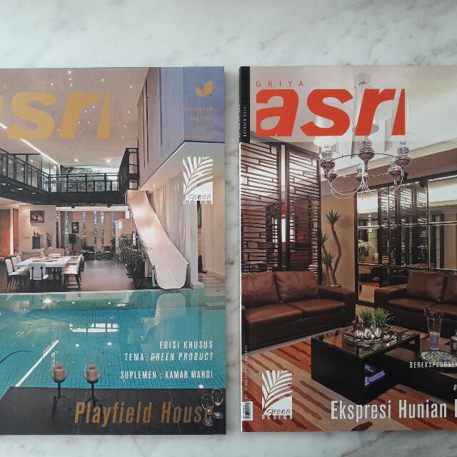 Preloved 6 in 1 Buku Majalah Griya Asri Arsitektur Interior Taman & Lingkungan 2, Buku & Alat ...