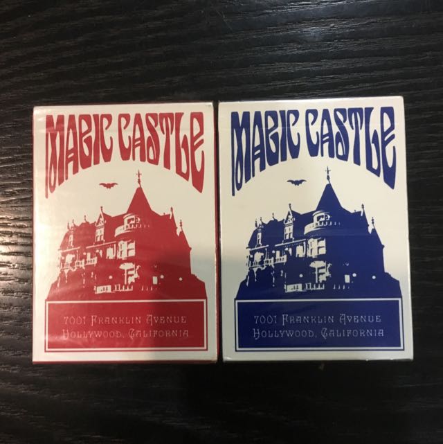 Red And Blue Magic Castle Vintage Playing Cards, Hobbies & Toys, Toys ...