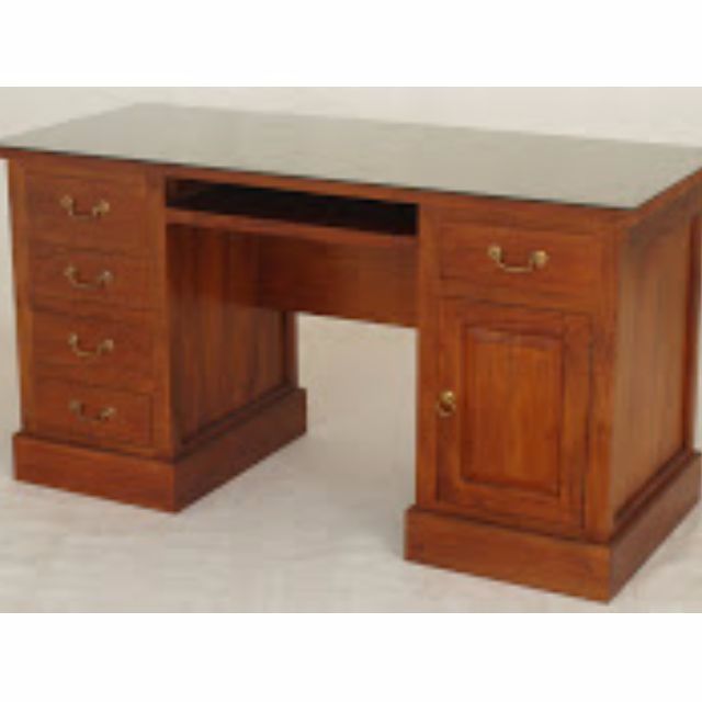 Teak Wood Executive Desk / Study Desk / Computer Desk, Furniture & Home ...