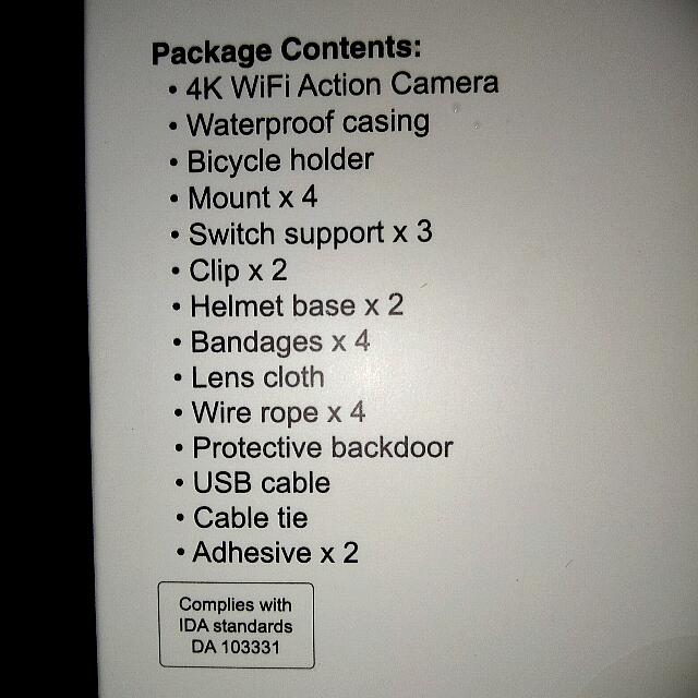 Valore Action Camera 4K Resolution, Photography, Video Cameras on Carousell
