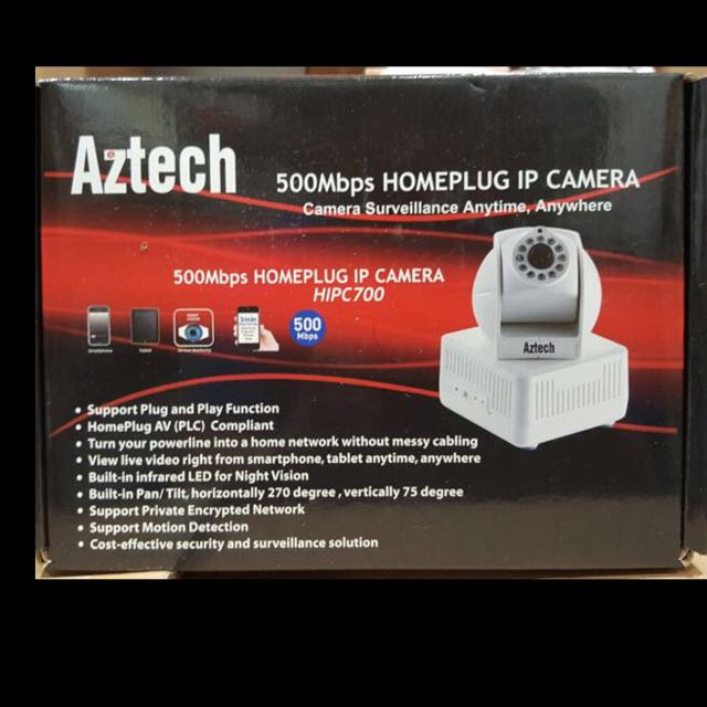 Aztech HIPC700 Home Plug Ip Camera 500 Mbps, Computers & Tech, Parts ...