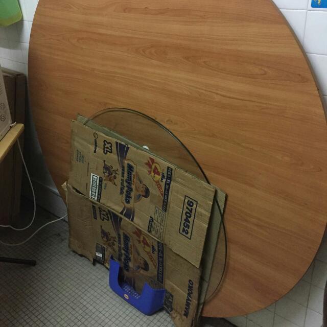 Dining Table with rotating glass top, Furniture & Home Living ...