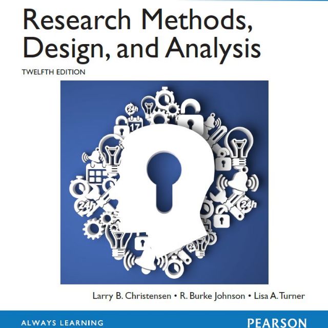 Research Methods, Design, and Analysis Textbook (12th edition, soft ...