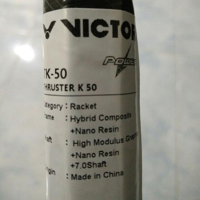 Victor Thruster K50 (Authentic), Sports Equipment, Sports & Games, Racket & Ball Sports on Carousell