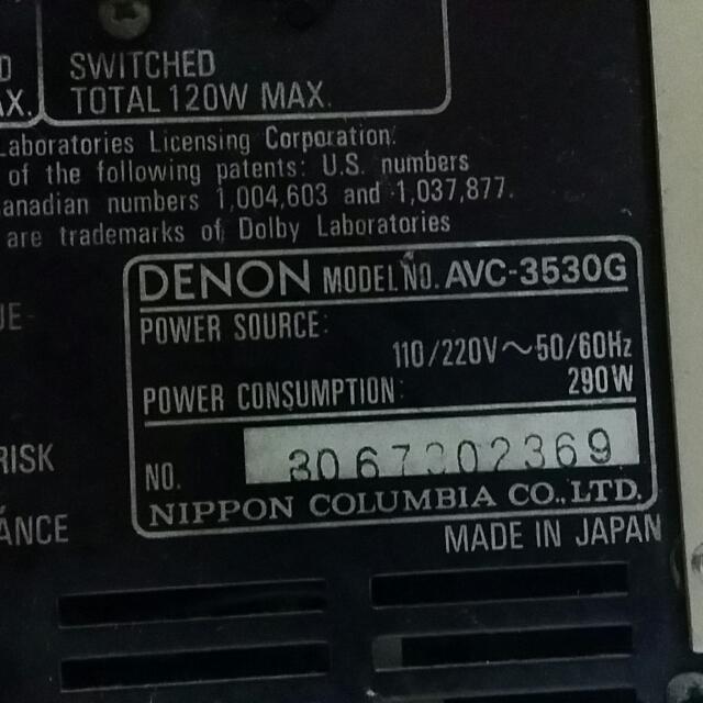 Denon AVC-3530G, Audio, Soundbars, Speakers & Amplifiers on Carousell