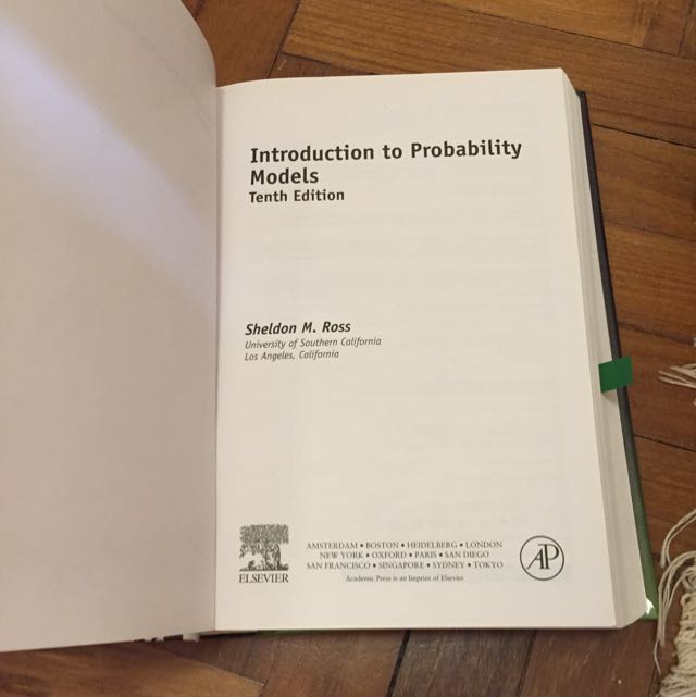 Introduction To Probability Models By Sheldon Ross, Hobbies & Toys ...