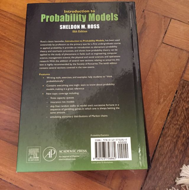 Introduction To Probability Models By Sheldon Ross, Hobbies & Toys ...