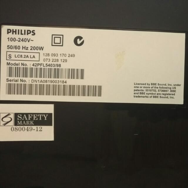 Philips 42" Full HD LCD TV 1080p 42PFL5403/98, TV & Home Appliances, TV ...