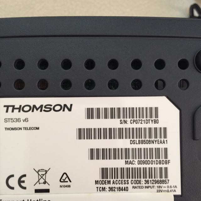 Thomson Speed touch ST536 V6 Modem, Computers & Tech, Parts ...