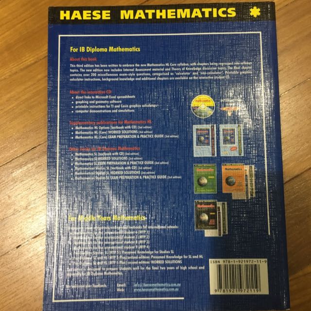 IB HL Mathematics Core, Hobbies & Toys, Books & Magazines, Textbooks on ...