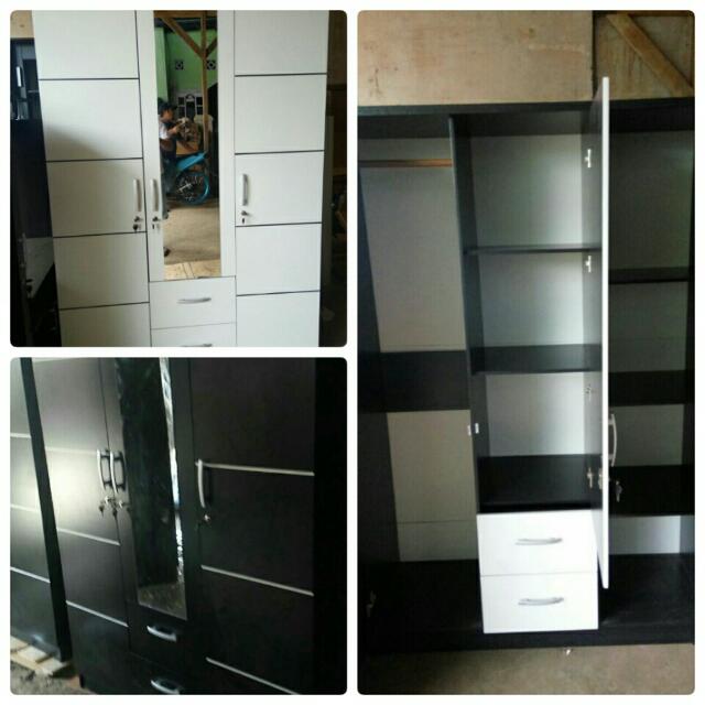 Lemari Kayu 3 Pintu, Perabotan Rumah di Carousell