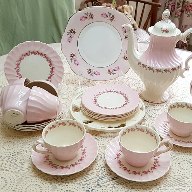 Tea Cups & Sets Drinkware Kitchen & Dining Pink RoseBud Myott ...