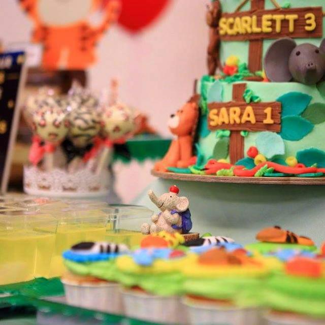 Safari Baby Animals Dessert Table Candy Buffet Party, Babies & Kids ...