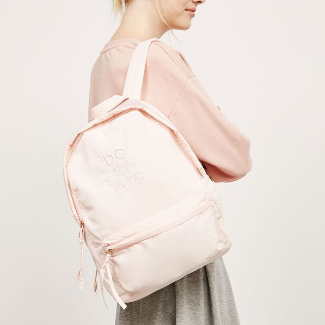 Authentic Bershka BSK Nylon Backpack, Women's Fashion, Bags & Wallets ...