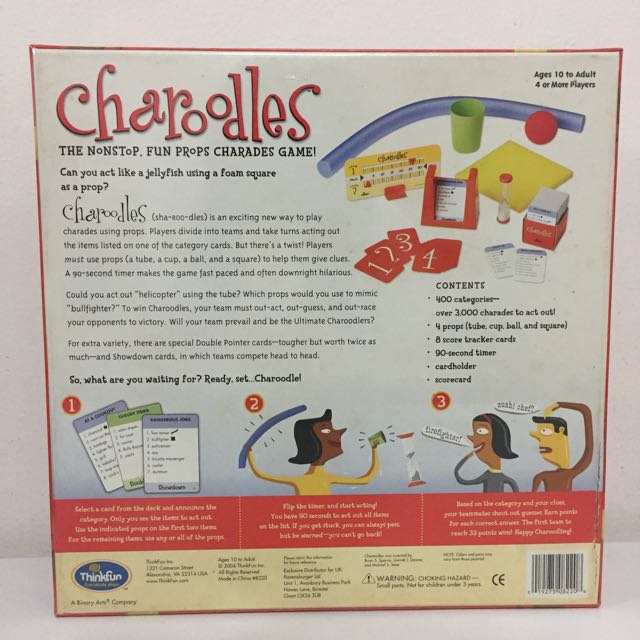 Charoodles Board Game (Charades), Hobbies & Toys, Toys & Games on Carousell
