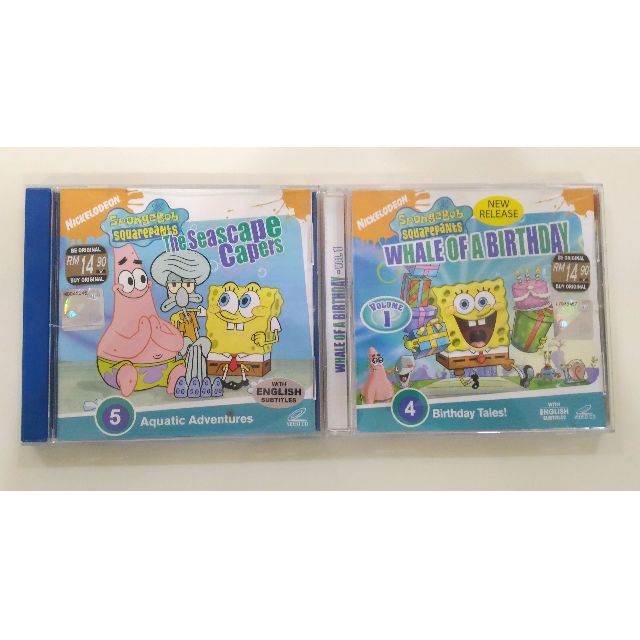 Spongebob Squarepants original CD/DVD set, Hobbies & Toys, Music ...