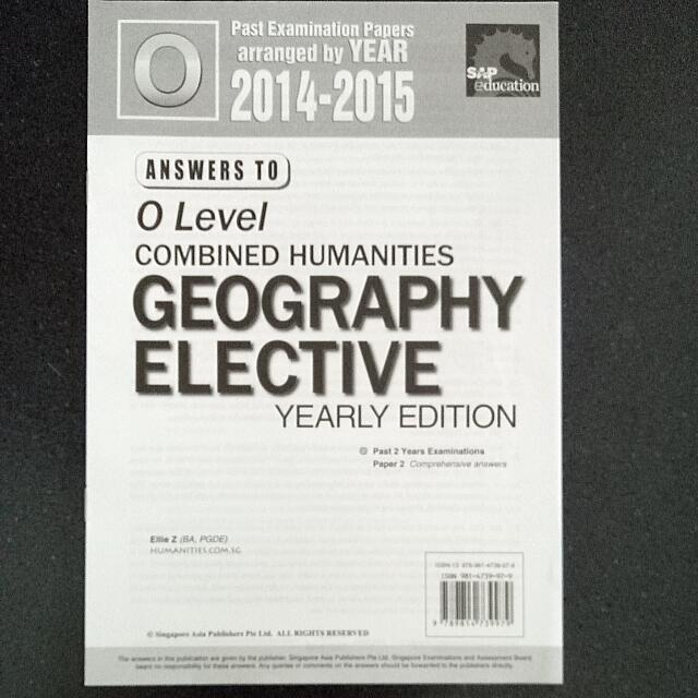 2014-2015 Geography Elective O Level Papers, Hobbies & Toys, Books ...