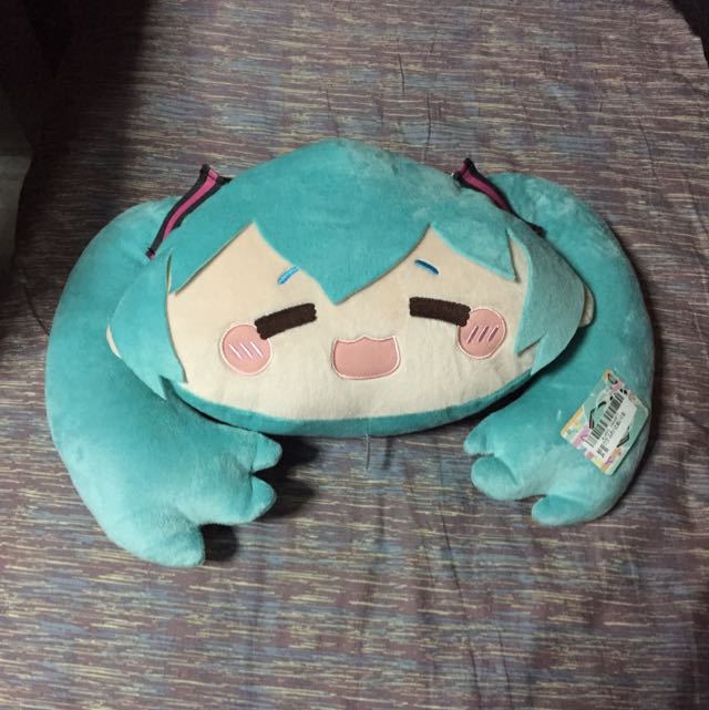 Hatsune Miku Cushion Plush Toy, Hobbies & Toys, Toys & Games on Carousell