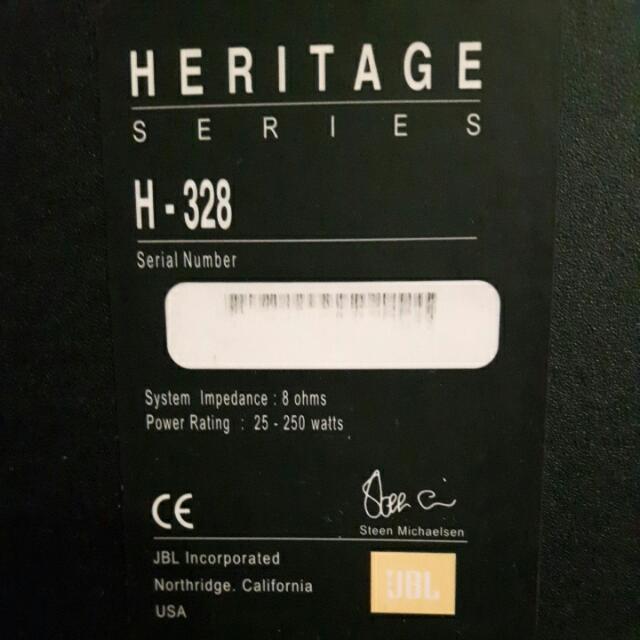 Heritage Series H-328 JBL Floorstanders, Audio, Soundbars, Speakers & Amplifiers on Carousell