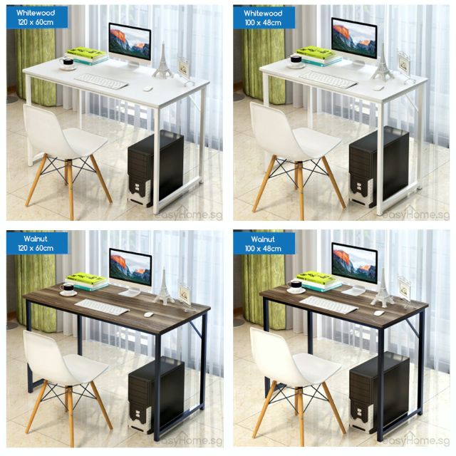 JJ Computer Table (Whitewood) 100cm or 120cm / Study Table/ Home Office ...