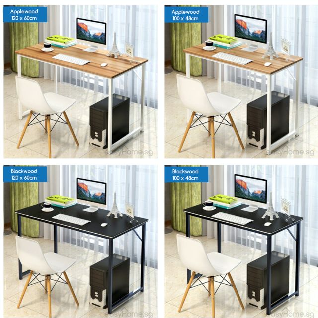 JJ Computer Table (Whitewood) 100cm or 120cm / Study Table/ Home Office ...
