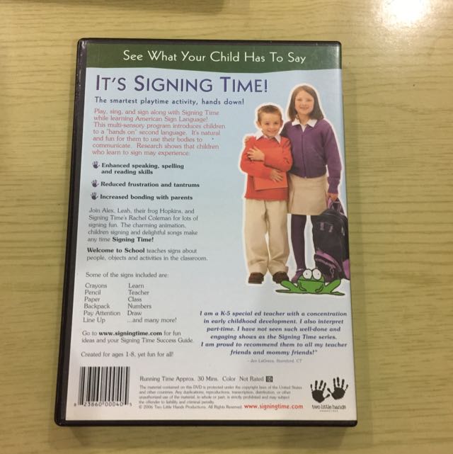 Signing Time Dvd Volume 13, Babies & Kids, Babies & Kids Fashion on ...