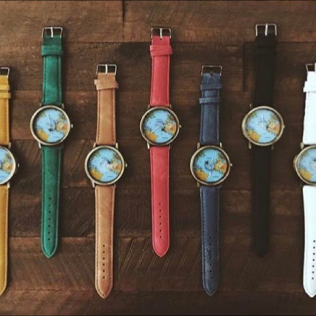 Airplane Map Watch Mini World, Women's Fashion, Watches & Accessories ...