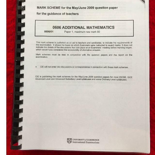 NEW IGCSE Additional Mathematics Past Year Papers Set (Question Paper ...