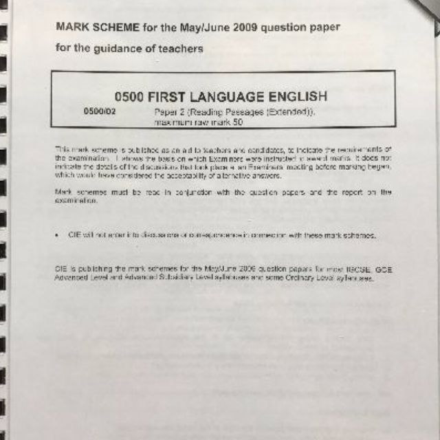 NEW IGCSE English First Language Past Year Papers Set (Question Paper ...