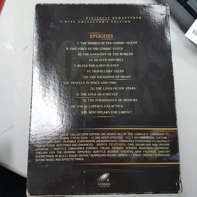 Cosmos By Carl Sagan DVD Set Collector's Edition, TV & Home Appliances ...