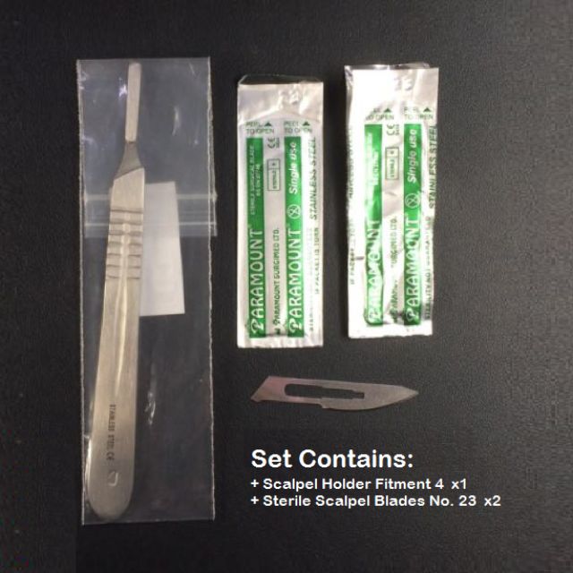 SCALPEL BUNDLE, Set includes scalpel holder + 2 pieces blade (Fitment 3 ...
