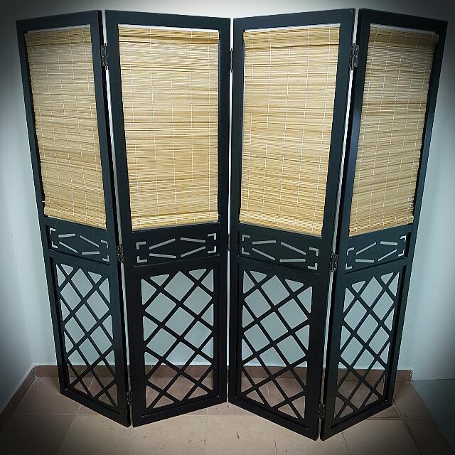 Colonial Inspirations 4-panel Folding Screen Room Divider, Furniture ...