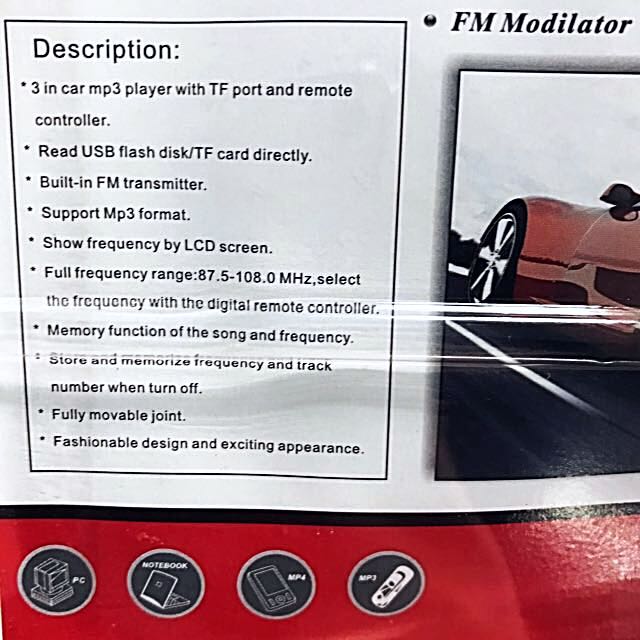 [BMC] 8 In 1 Car FM Transmitter with SD/microSD Card Slot, USB Charging ...