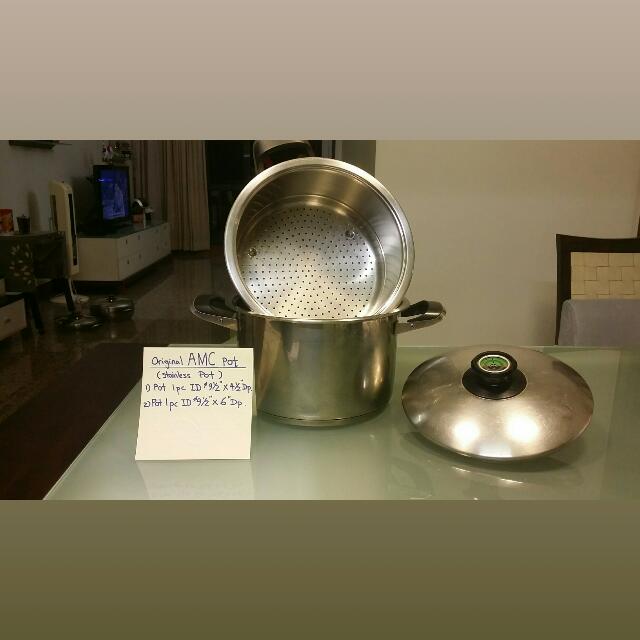 AMC - Authentic AMC Stainless Steel Pot + Steamer, TV & Home Appliances ...