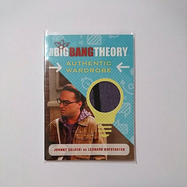 Big Bang Theory Authentic Wardrobe Card (Leonard Hofstadter), Hobbies ...
