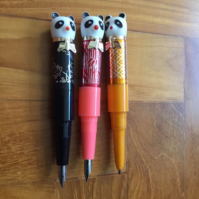 Vintage Panda Bear Fountain Pen And Pen For Children, Hobbies & Toys ...