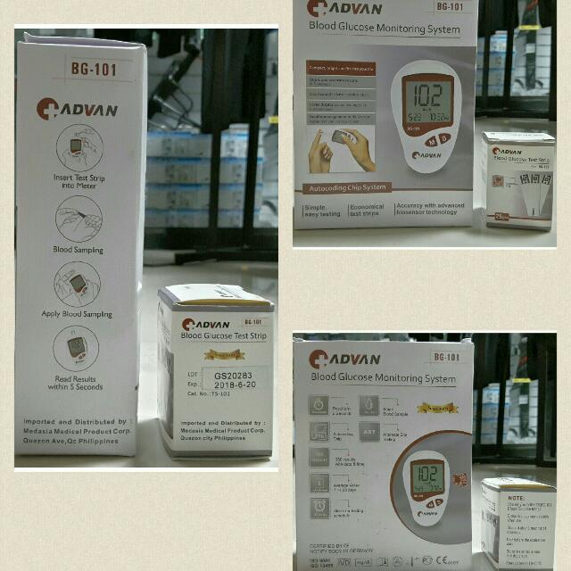 ADVAN Blood Glucose Machine, Health & Nutrition, Health Monitors ...