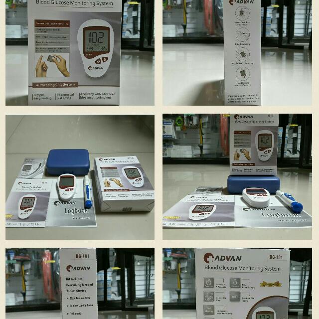 ADVAN Blood Glucose Machine, Health & Nutrition, Health Monitors ...